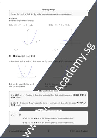 Functions JC H2 Maths | PDF