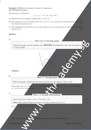 Functions JC H2 Maths | PDF