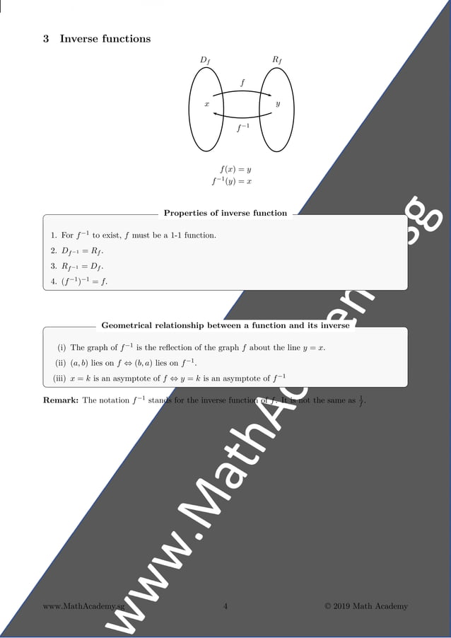 Functions JC H2 Maths | PDF | Physics | Science