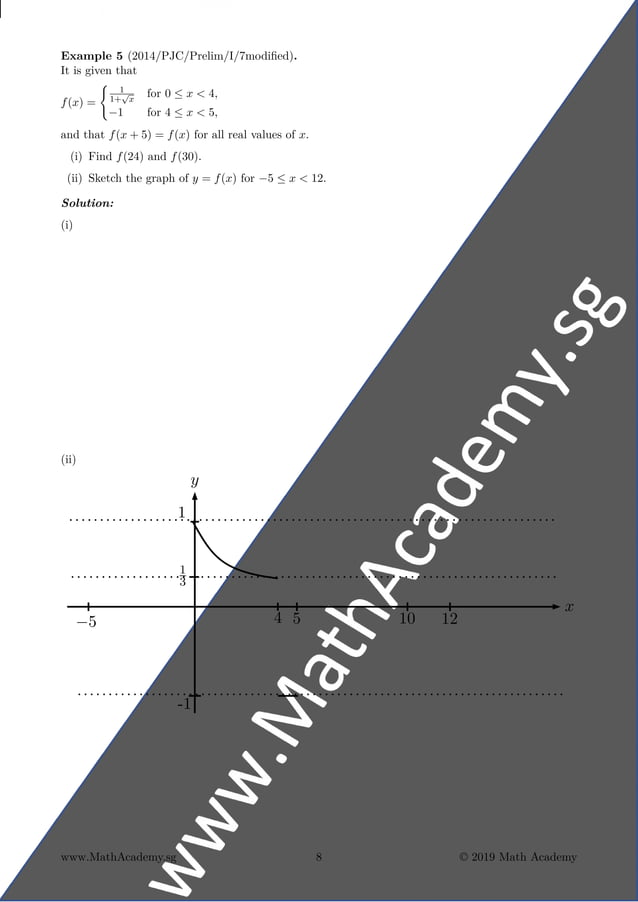Functions JC H2 Maths | PDF | Physics | Science