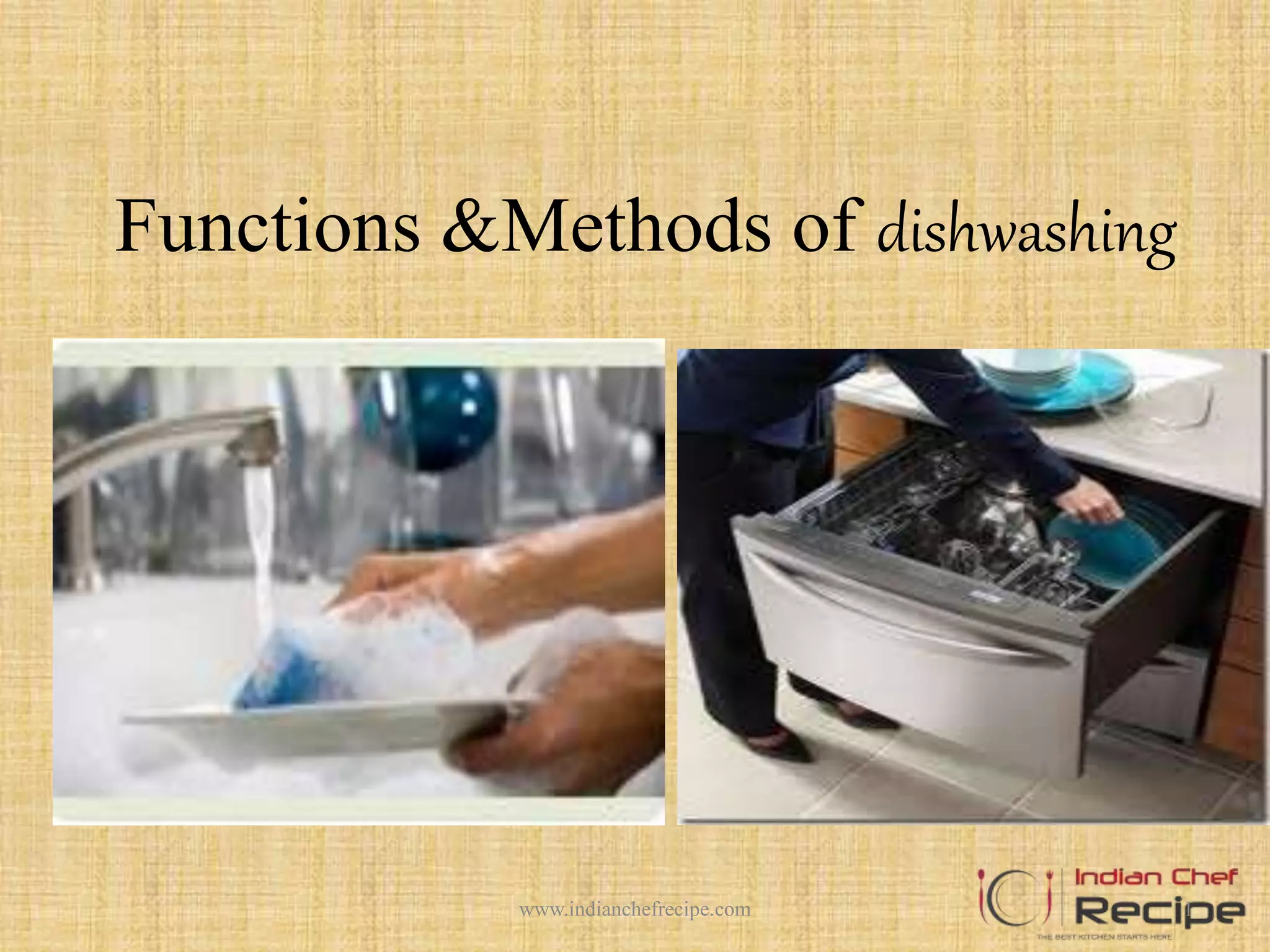 Functions and methods of dishwashing | PPTX
