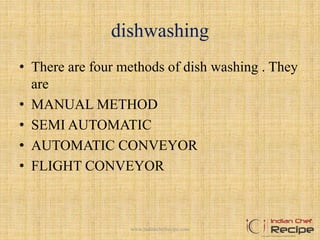 Functions and methods of dishwashing | PPTX