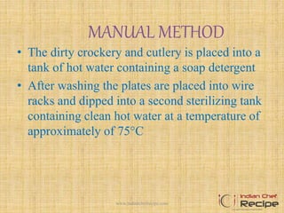 Functions and methods of dishwashing | PPTX