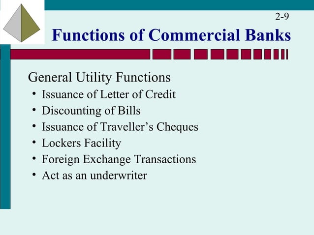 Functions of a commercial bank | PPT
