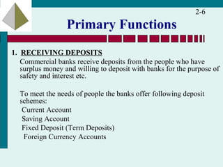 Functions of a commercial bank | PPT