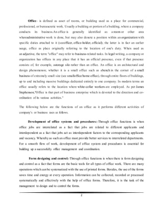 Functions of an office | PDF