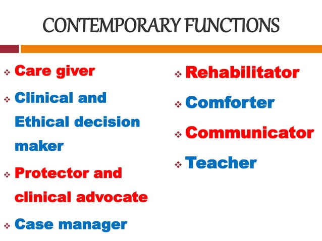Functions of a nurse | PDF | Physical Therapy | Wellness