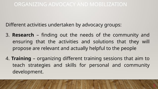 Functions of applied social sciences - organizing, advocacy and ...