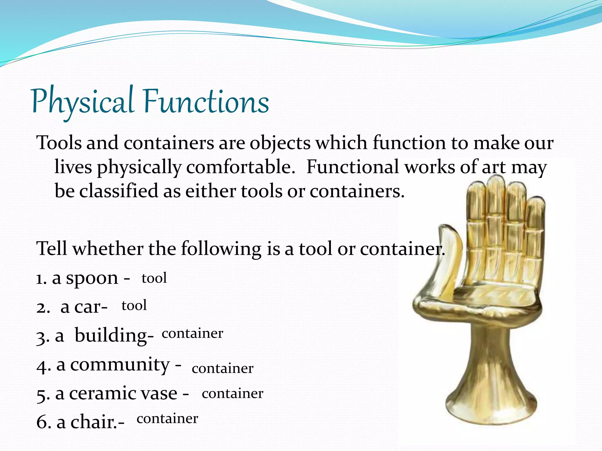 Functions of art | PPTX