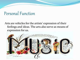Functions of art | PPTX