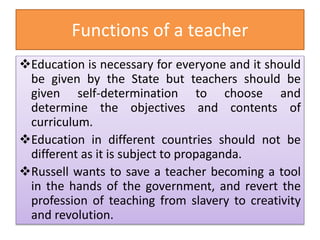 Functions of a teacher | PPTX