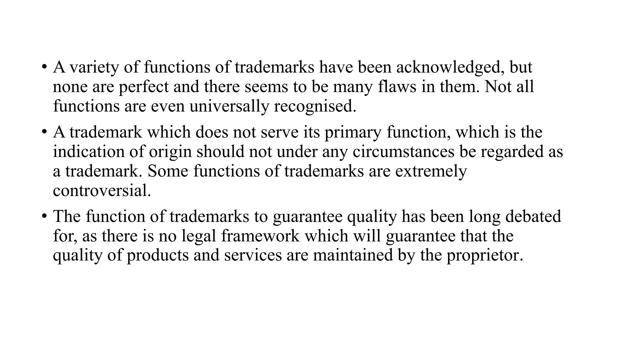 Functions of a trademark | PPTX