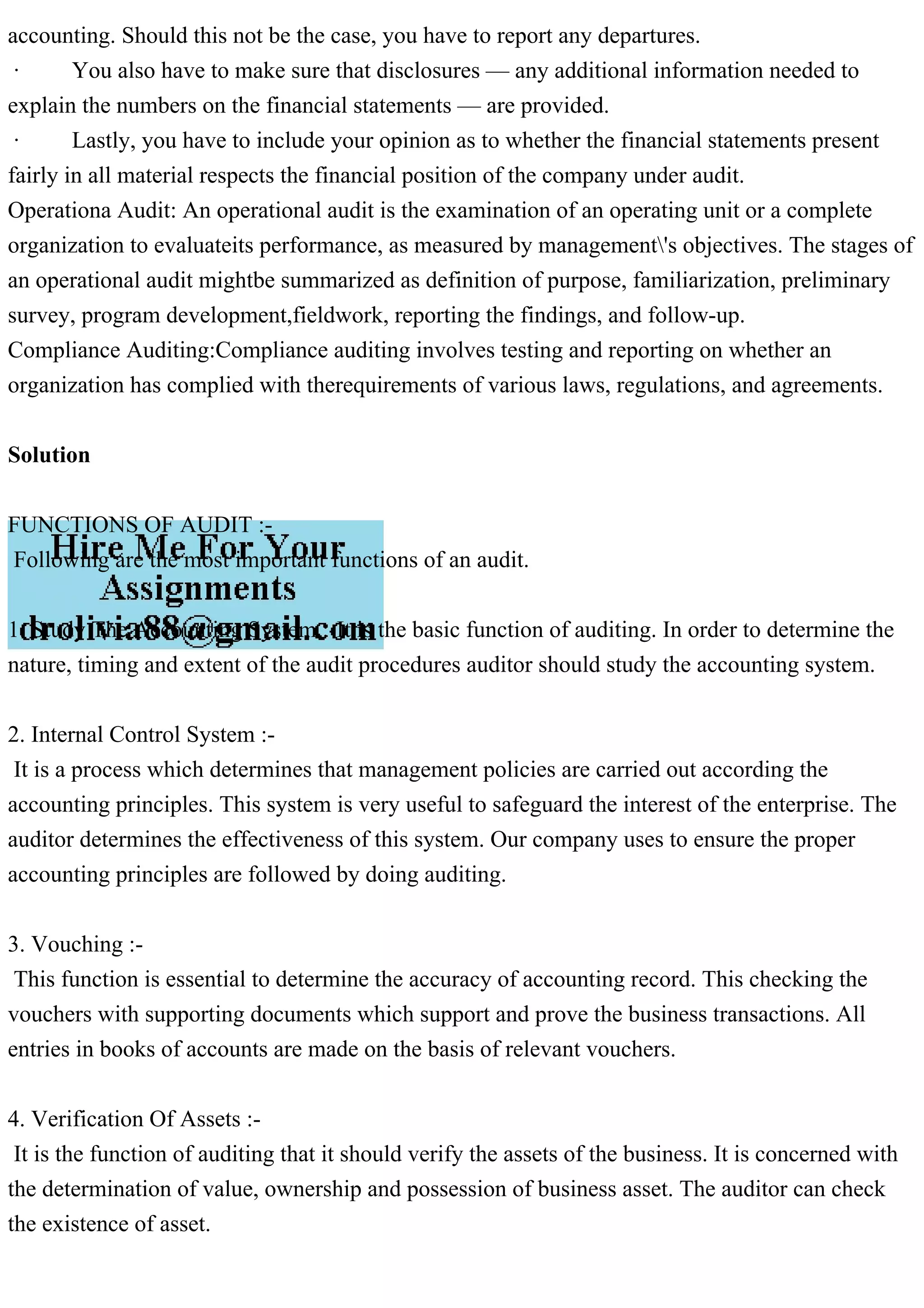 FUNCTIONS OF AUDIT - Following are the most important functions o.pdf