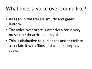 Functions of a voice over | PPTX