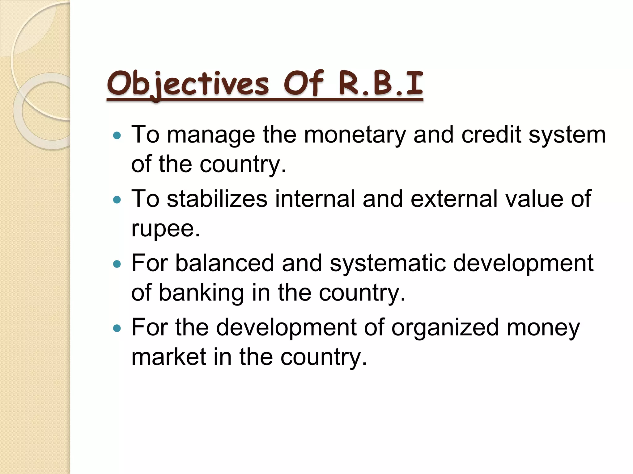 Functions of central bank in india | PPSX