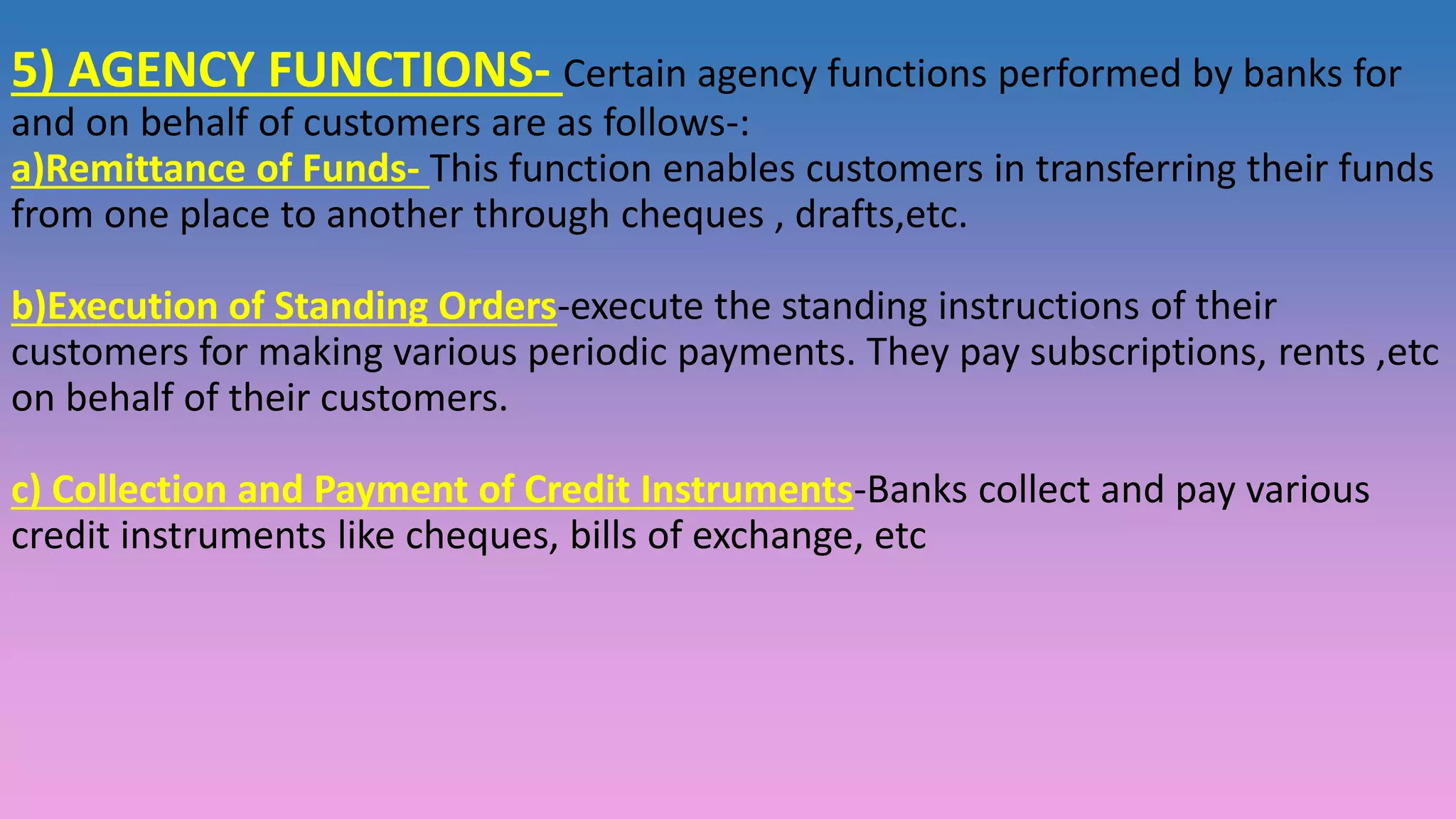Functions of commercial bank | PPT