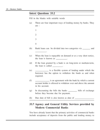 Functions of commercial banks | PDF