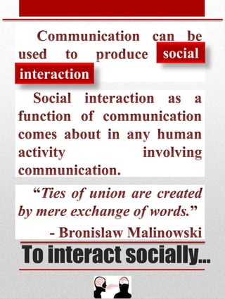 Functions of communication | PPTX