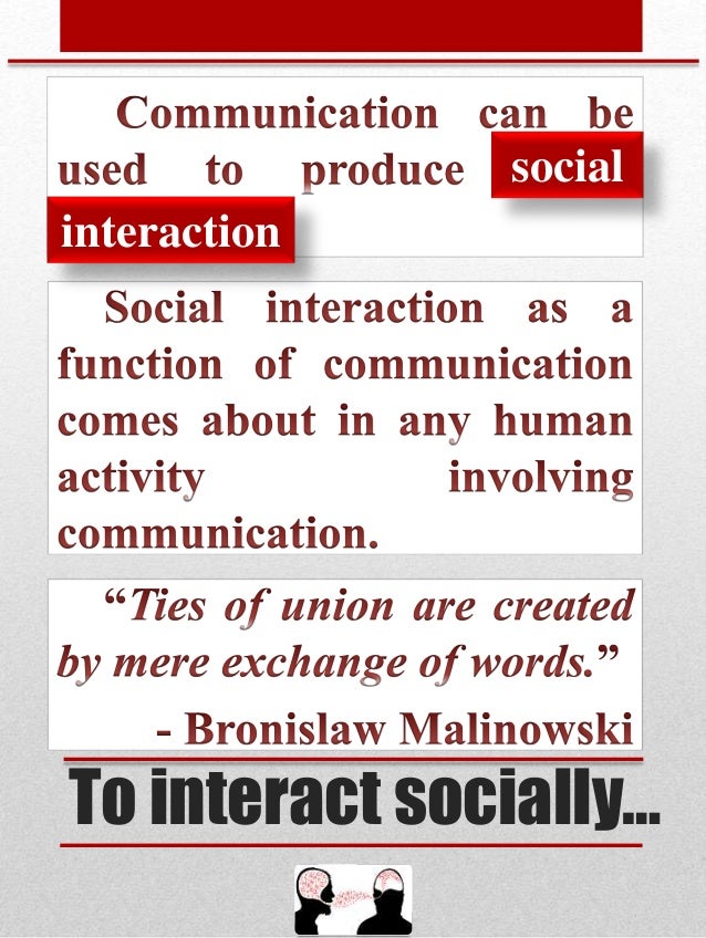 Functions of communication