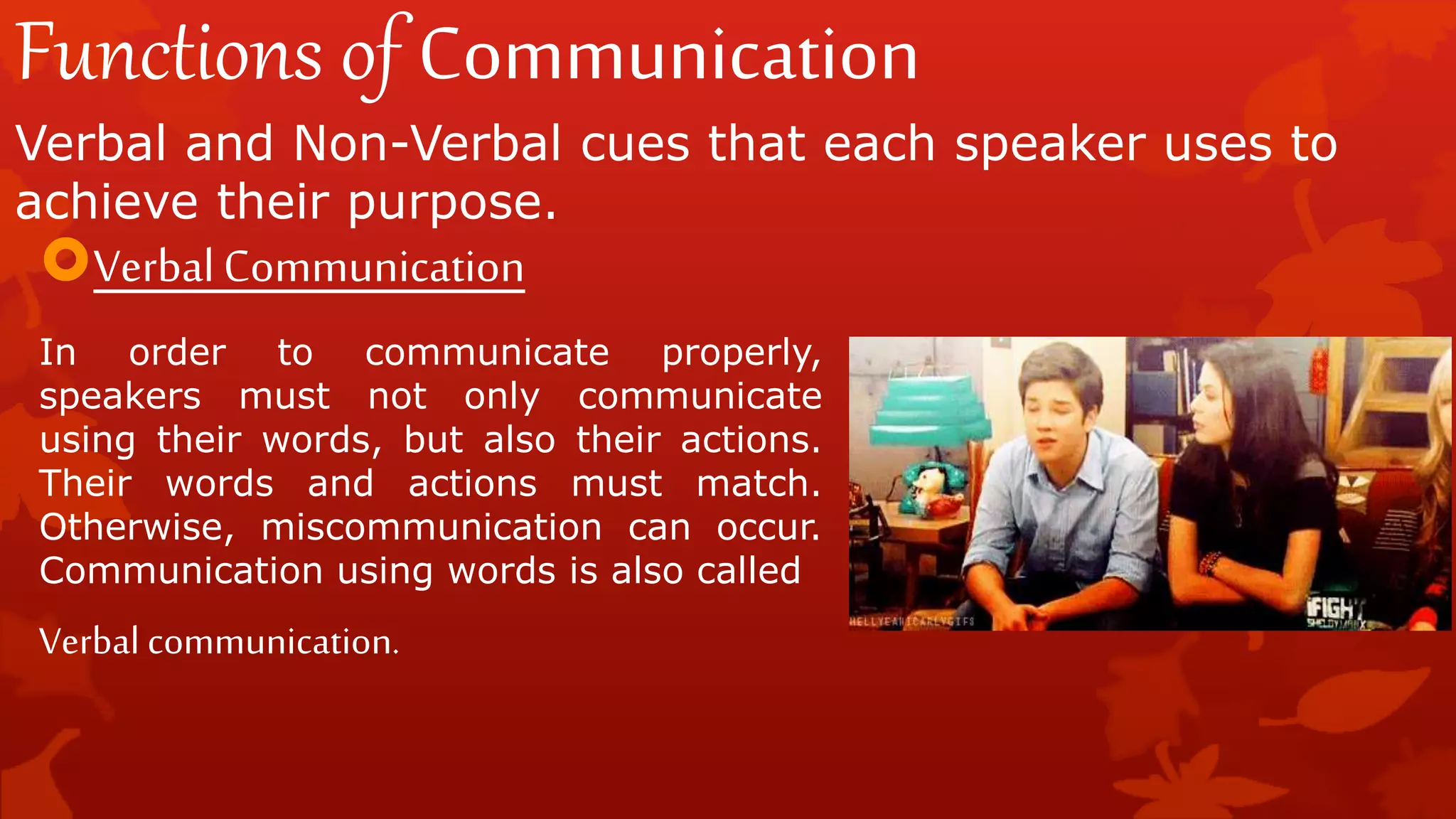 Functions of communication | PPTX
