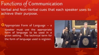 Functions of communication | PPTX