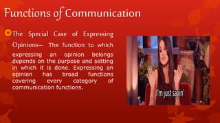 Functions of communication | PPTX