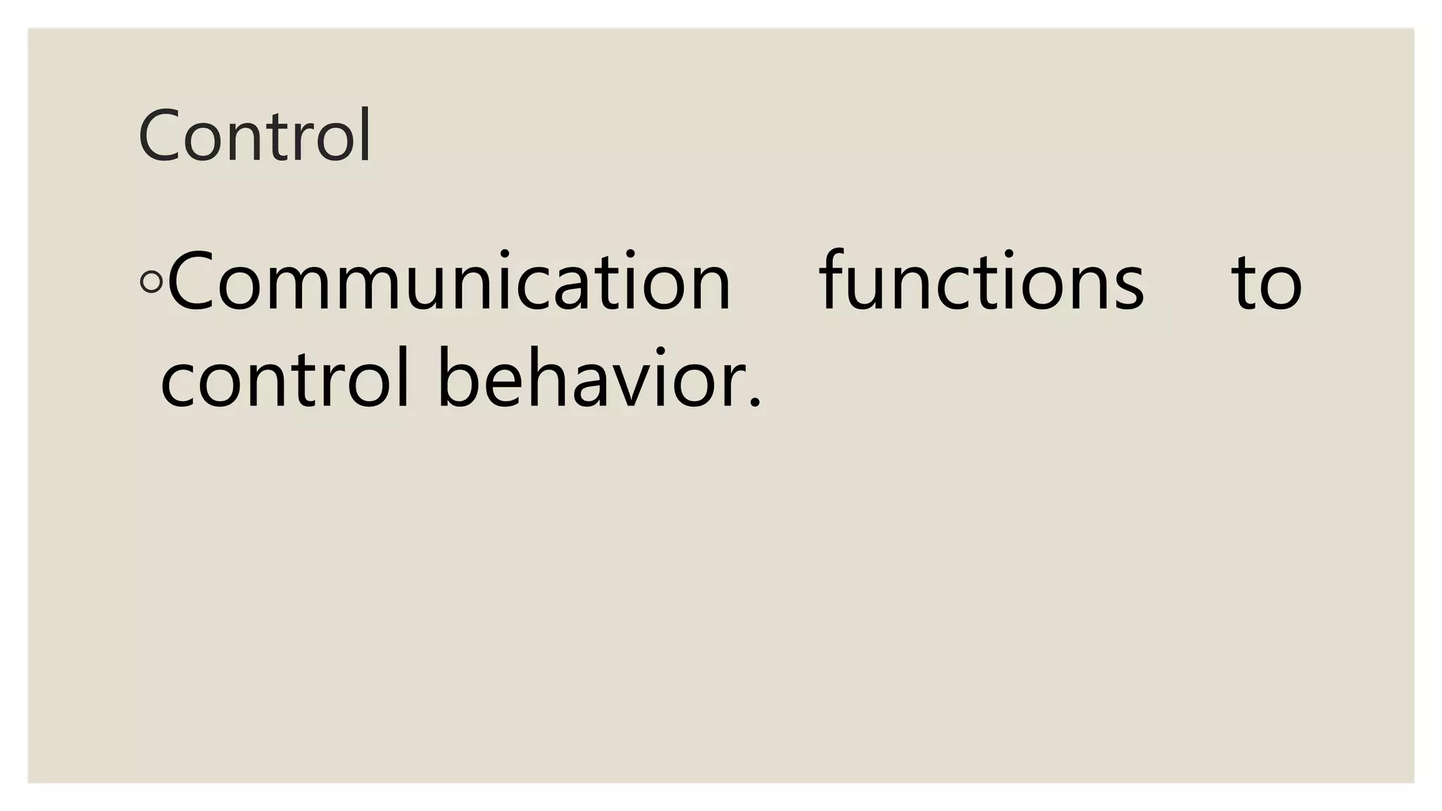 Functions of communication | PPTX