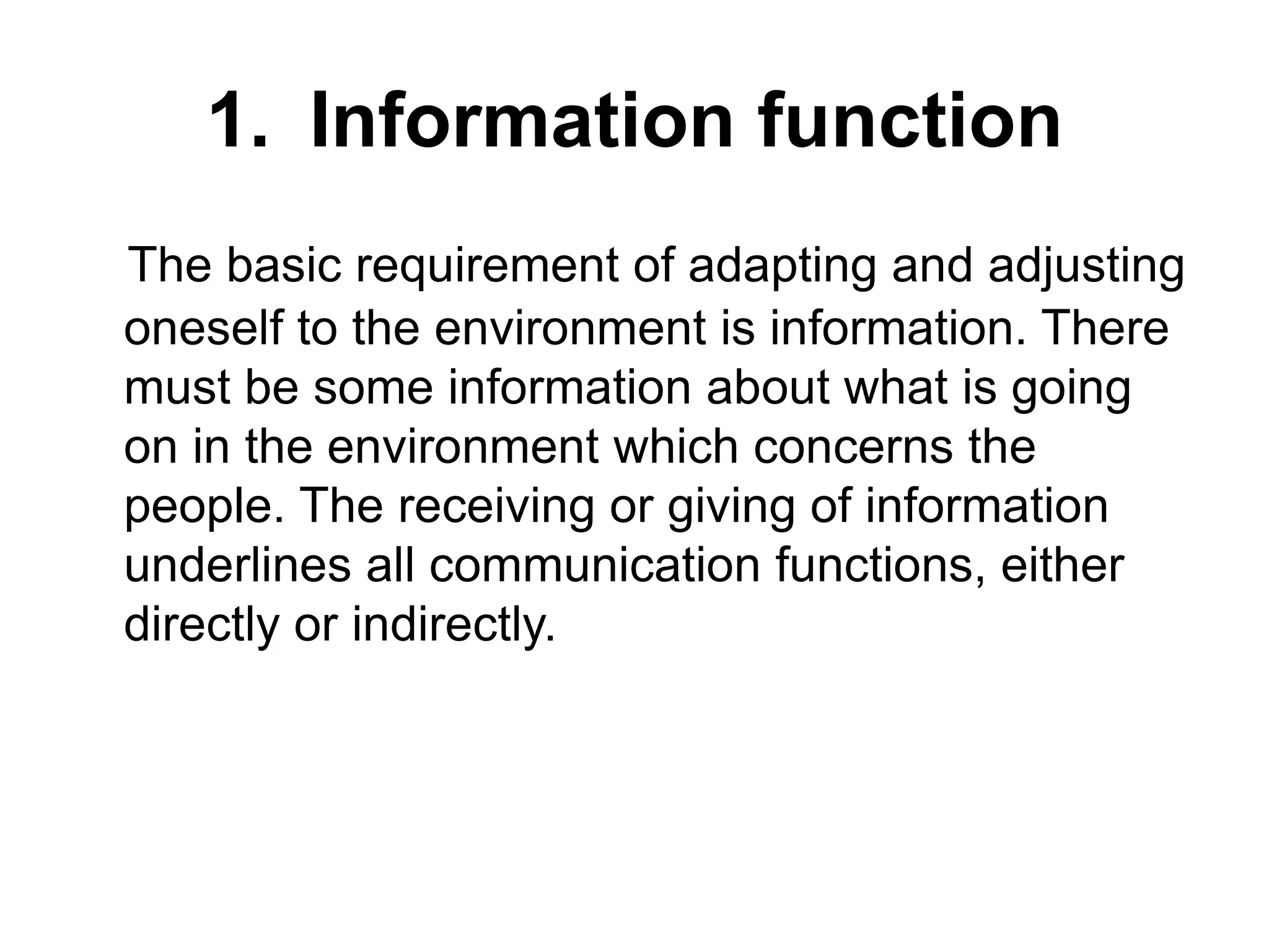 Functions of communication | PPTX | Computer Networking | Computing