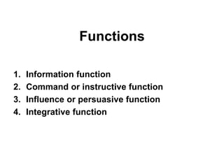 Functions of communication | PPTX | Computer Networking | Computing