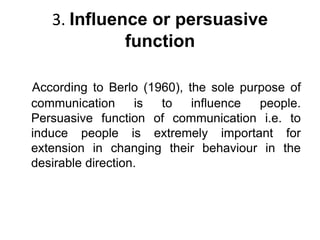 Functions of communication | PPTX