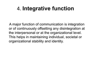 Functions of communication | PPTX