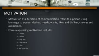 Functions of communication | PPTX