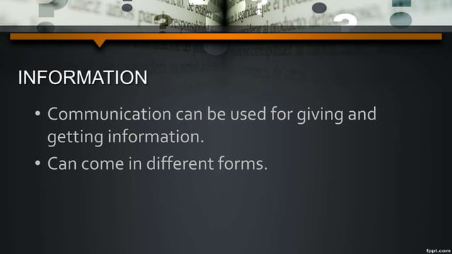 Functions of communication | PPTX