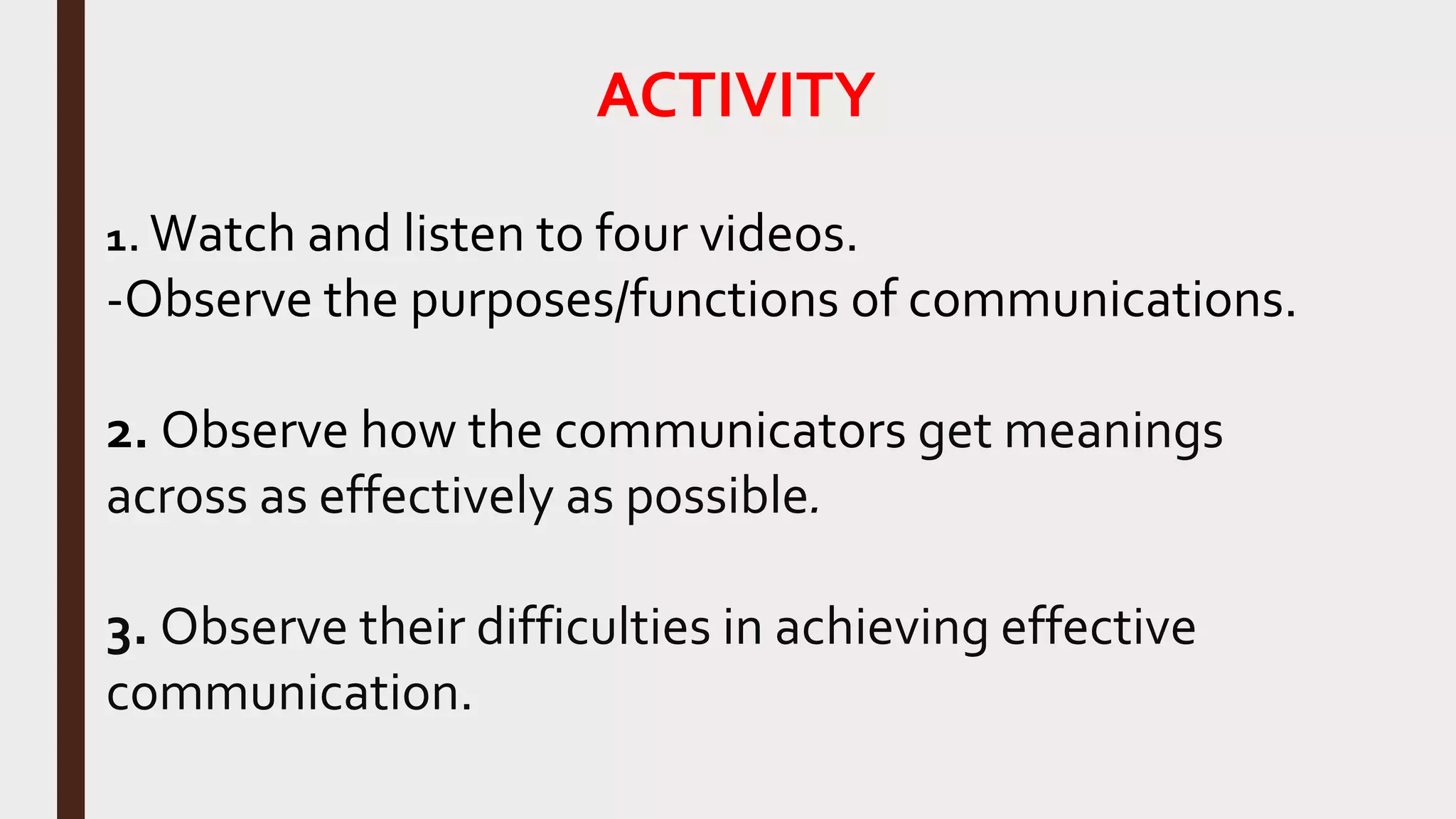 Functions of communication | PPTX