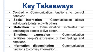 Functions of communication | PDF