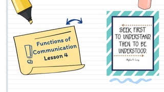 Functions of communication | PDF