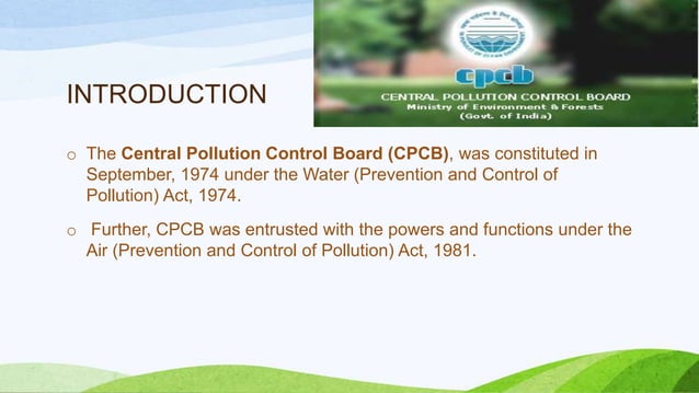 Functions of central pollution control board | PPT