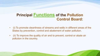 Functions of central pollution control board | PPTX