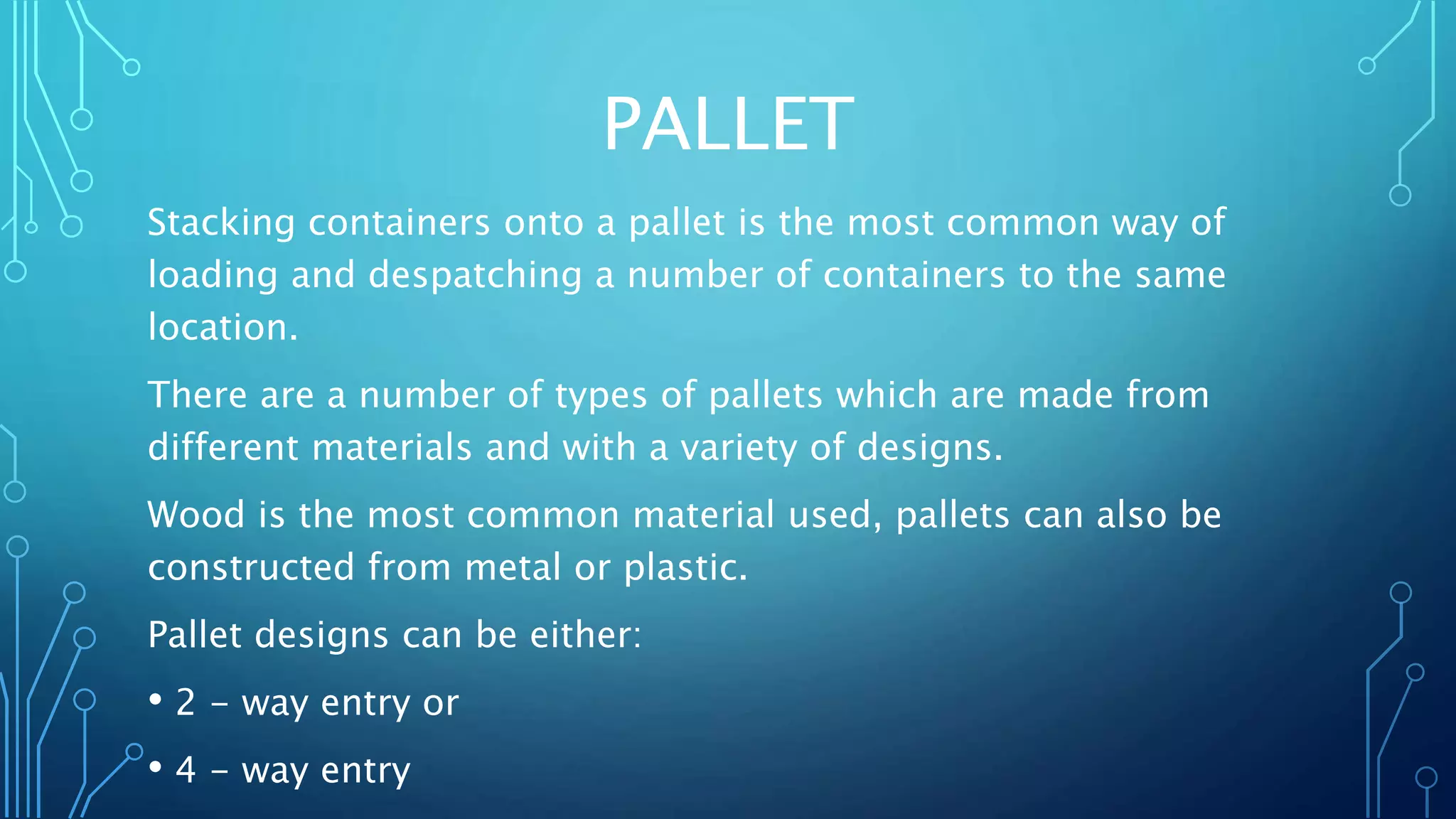 Functions of Cold Supply Chain and Pallet Layout | PPTX