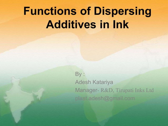 Functions of dispersing additives in ink | PPTX | Chemistry | Science
