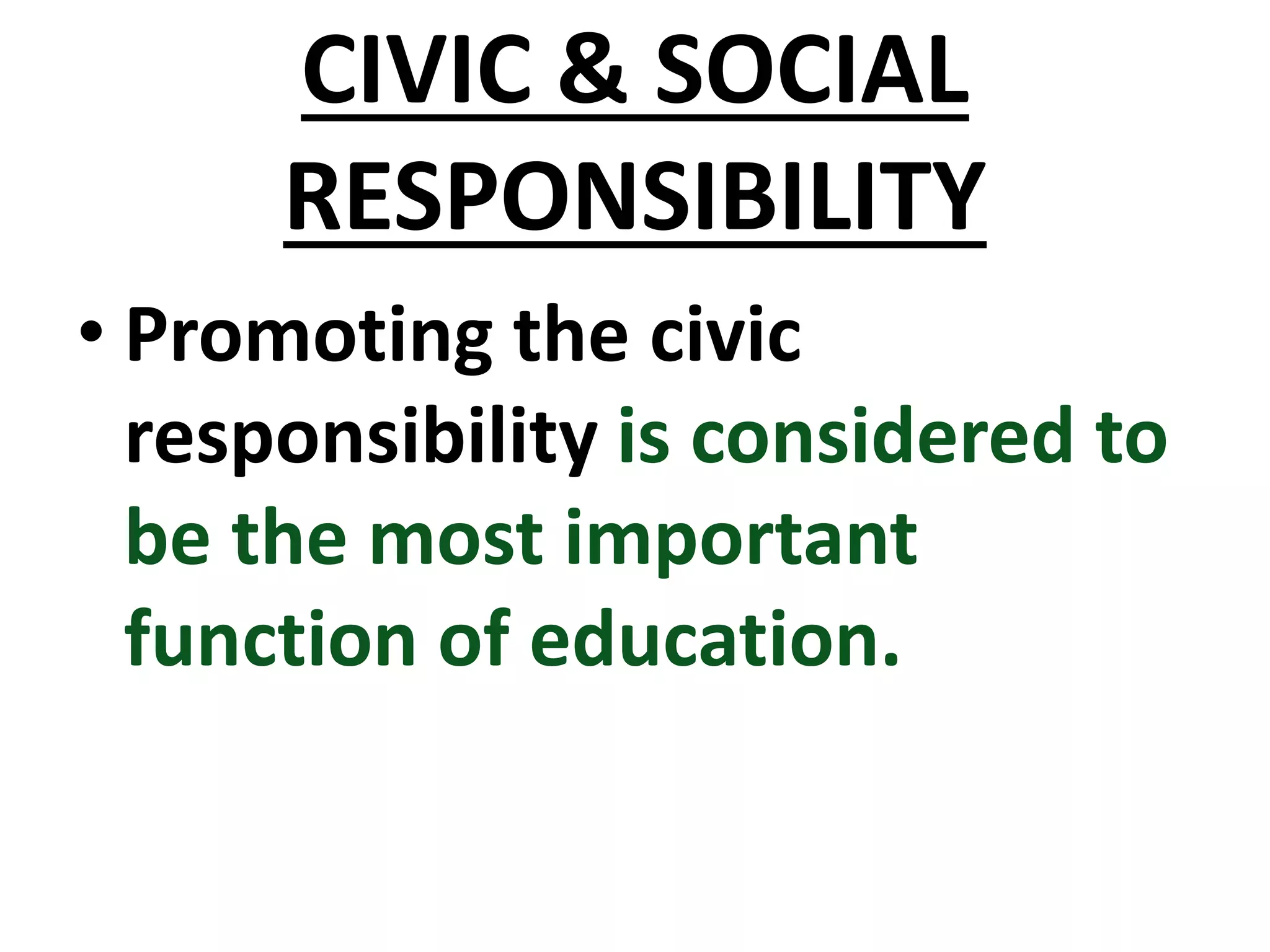 FUNCTIONS OF EDUCATION | PPTX