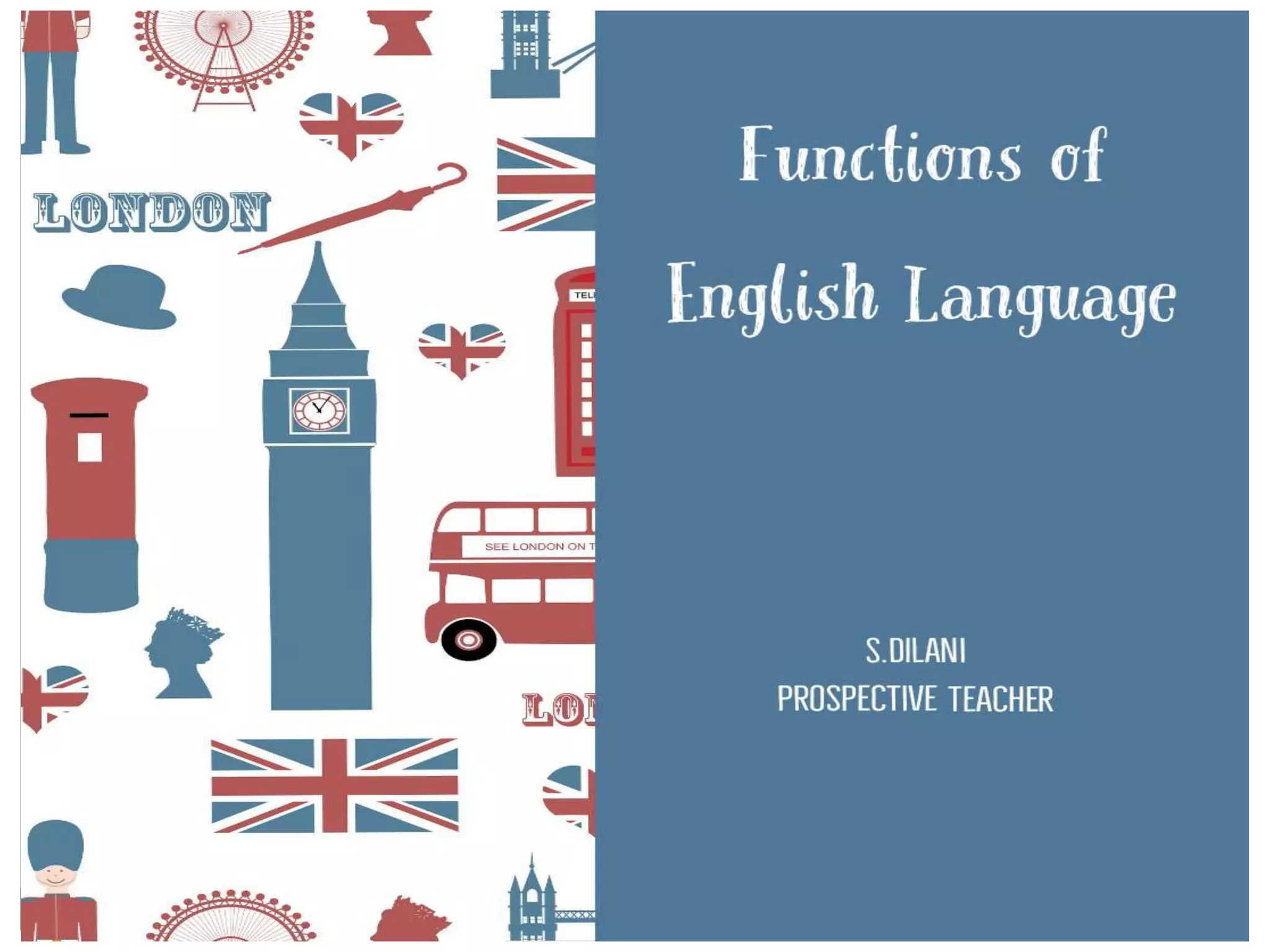 Functions of English Language | PPTX