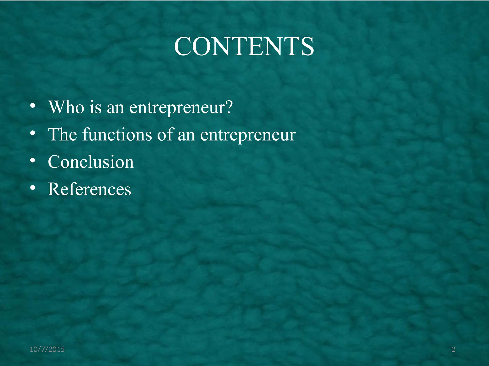 FUNCTIONS OF ENTREPRENEUR.pptx Basics of Entrepreneurship | PPT | Free ...