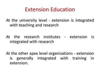 Functions of extension education new.pptx | Agriculture | Industries