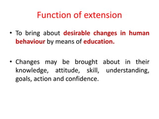 Functions of extension education new.pptx | Agriculture | Industries