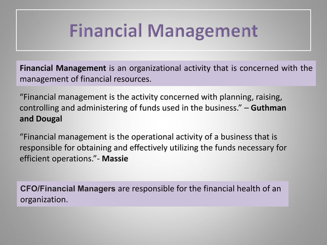 Functions of financial management | PPTX | Stocks and Bonds | Personal ...
