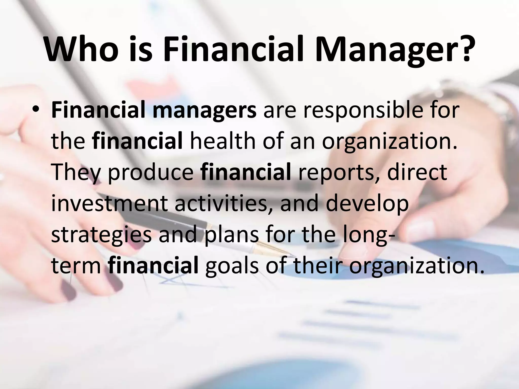 Functions of financial manager | PPTX