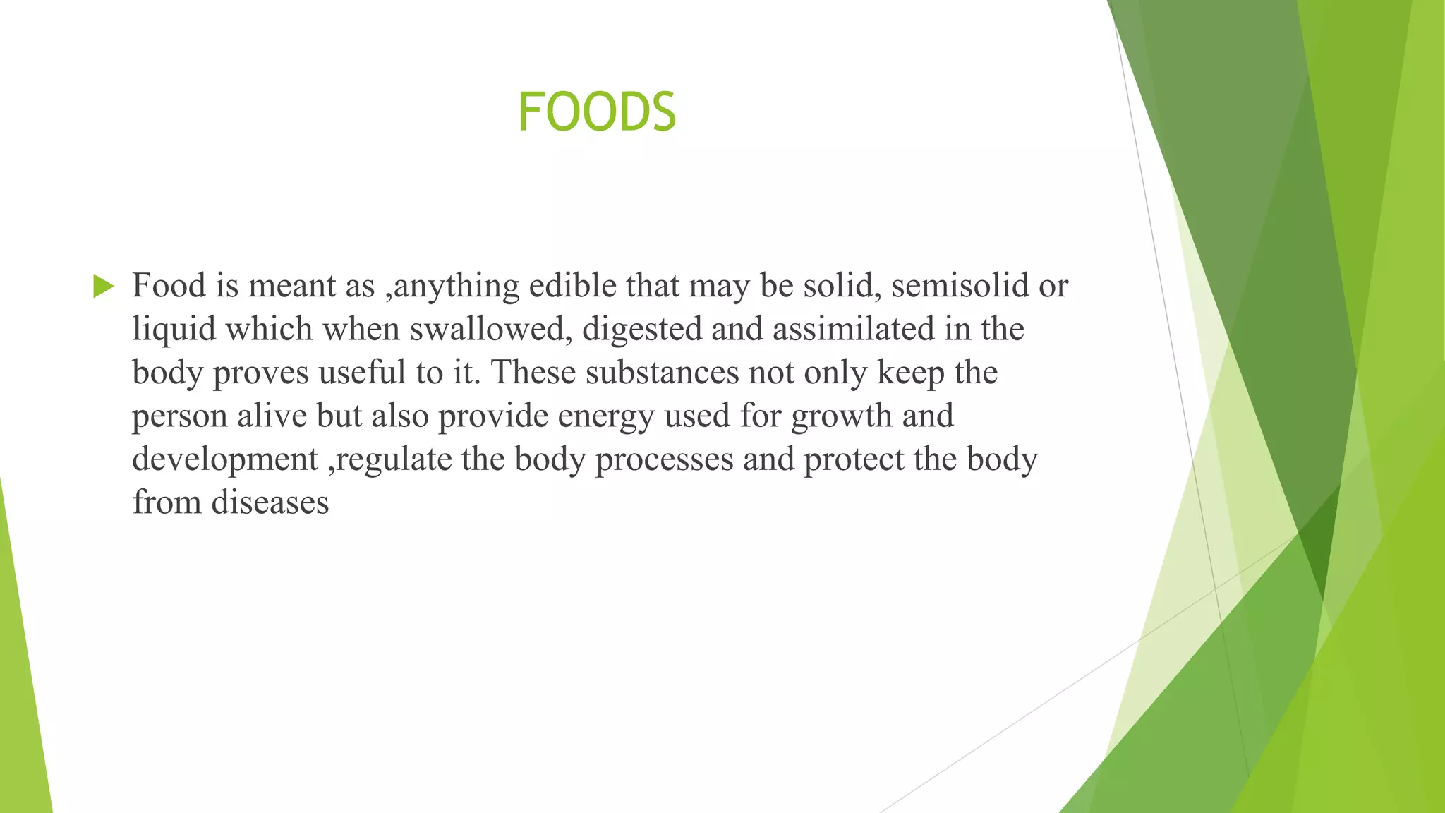 Functions of foods | PPTX