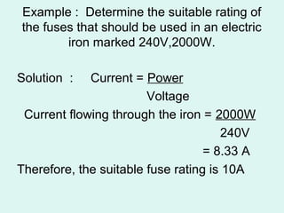 Functions of fuse and earth wire | PPT
