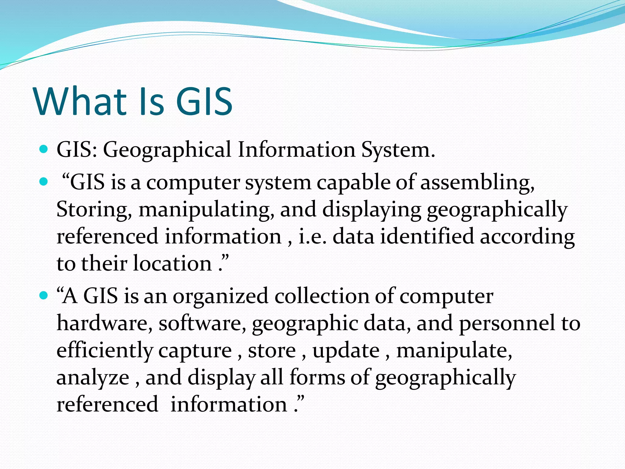 Functions of GIS | PPTX
